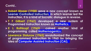 Programmed Instruction Dr. Umashree D K | PDF