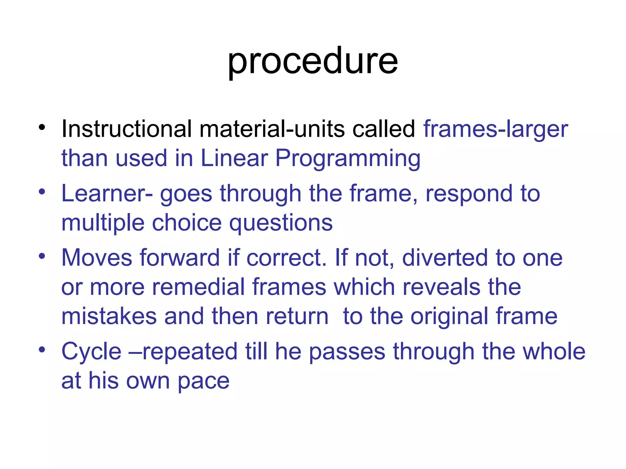 Programmed instruction ppt history | PPT