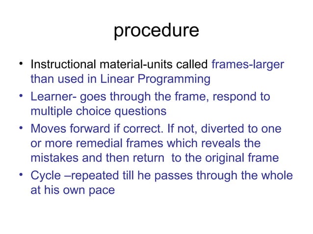 Programmed instruction ppt history | PPT