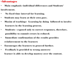 Programmed instruction ppt history | PPT