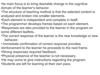 Programmed instruction ppt history | PPT