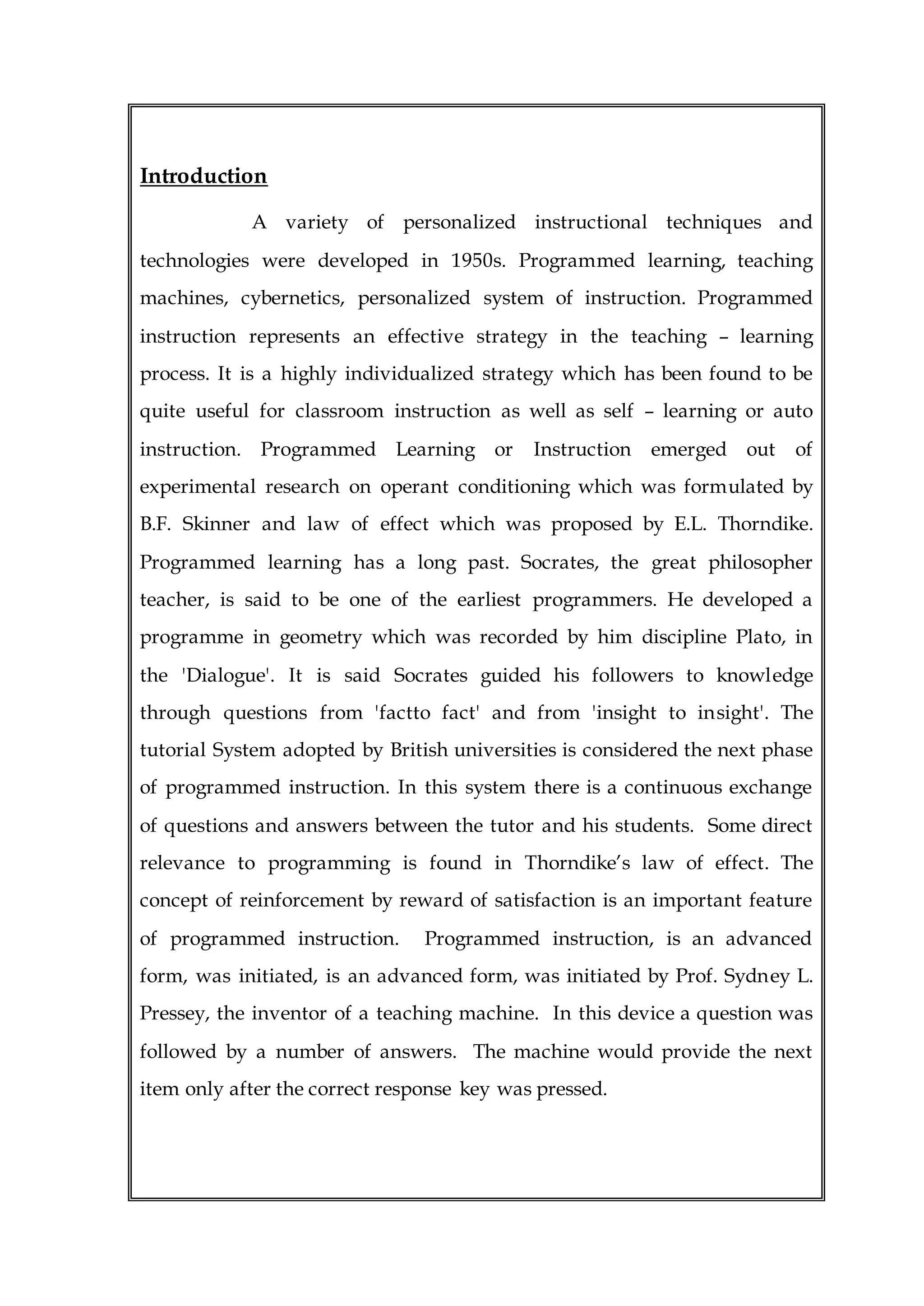 Programmed instruction1111 | DOCX | Programming Languages | Computing
