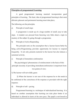 Programmed instruction1111 | DOCX | Programming Languages | Computing