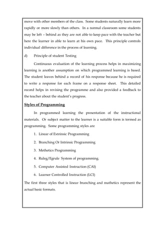 Programmed instruction1111 | DOCX | Programming Languages | Computing