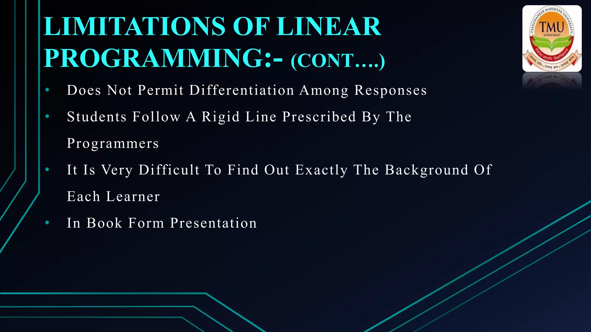 Programmed instruction in education | PPTX