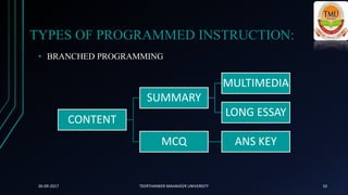 Programmed instruction in education | PPTX