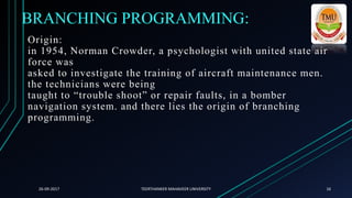 Programmed instruction in education | PPTX