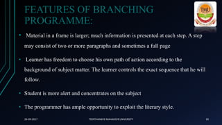 Programmed instruction in education | PPTX