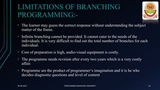 Programmed instruction in education | PPTX