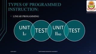 Programmed instruction in education | PPTX