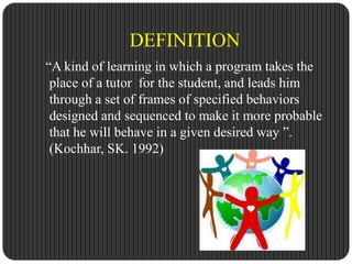 PROGRAMMED INSTRUCTION A Type of Learning PPT.pptx | Educational ...
