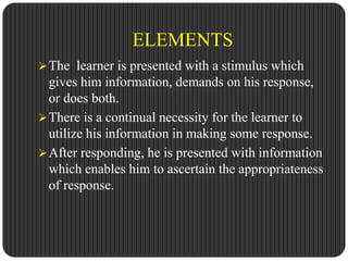 PROGRAMMED INSTRUCTION A Type of Learning PPT.pptx | Educational ...