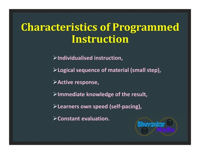 Programmed Instruction: Basic concepts | PPT