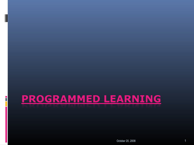 Programmed learning | PPT