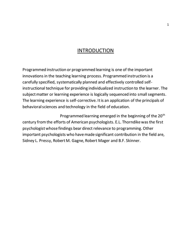 Programmed learning | DOCX