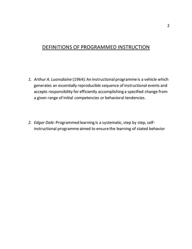 Programmed learning | DOCX