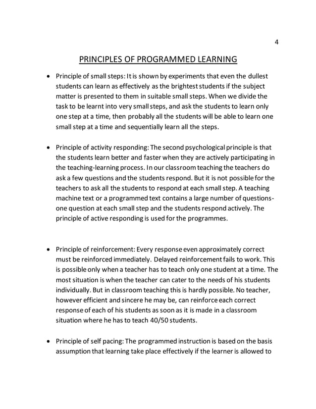 Programmed learning | DOCX