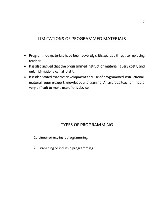 Programmed learning | DOCX