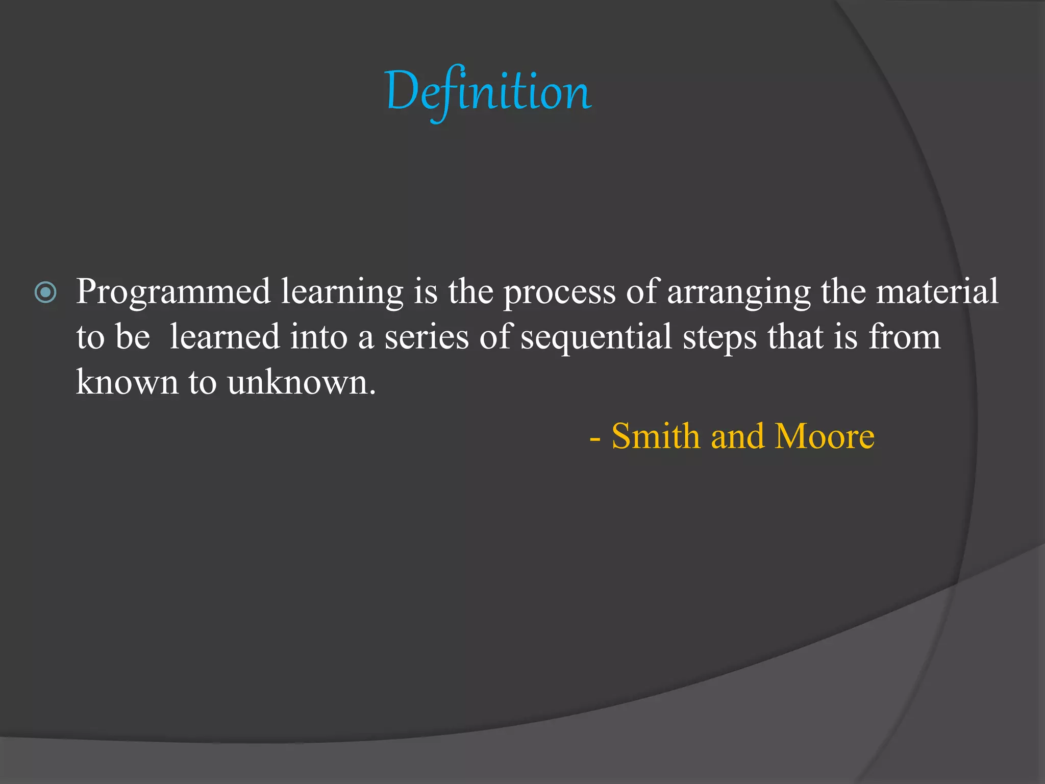Programmed learning | PPTX | Science
