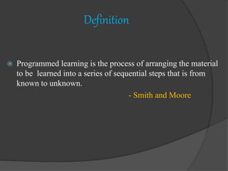 Programmed learning | PPTX | Science