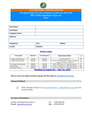 6th Caribbean Water Operators Conference 2019 - Programme of Activities ...