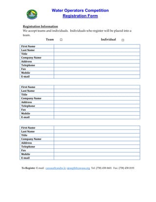 6th Caribbean Water Operators Conference 2019 - Programme of Activities ...