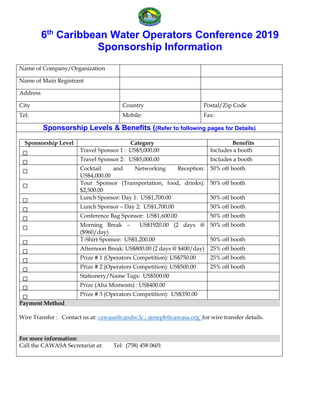 6th Caribbean Water Operators Conference 2019 - Programme of Activities ...