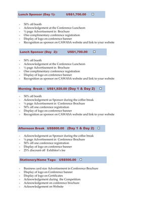 6th Caribbean Water Operators Conference 2019 - Programme of Activities ...