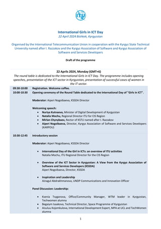 Programme Girls in ICT 2024; April 25th. | PDF