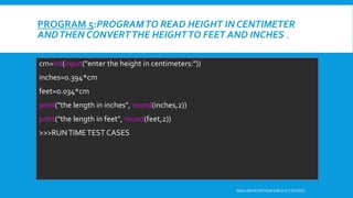 Python Programme list | PPT