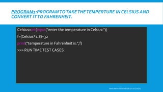 Python Programme list | PPT