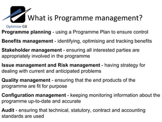Programme management and how to prioritise improvement initiatives | PPT