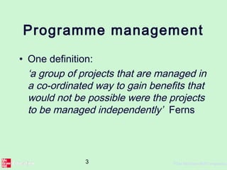 Programme management and project evaluation | PPT
