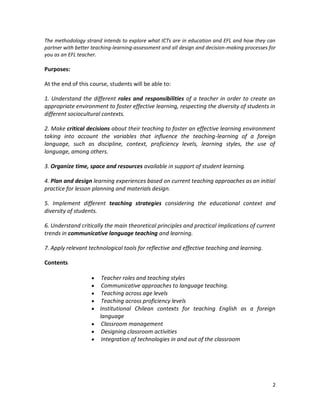 EFL Methodology I (pre-service teachers) | PDF