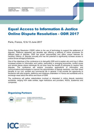 Programa Conferencia Mundial de ODR Paris Junio 2017 | PDF
