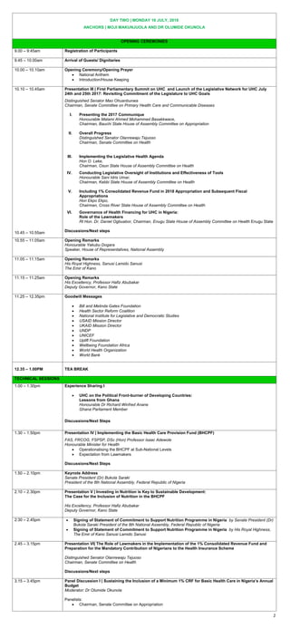 Second Annual Summit of the Legislative Network for Universal Health ...