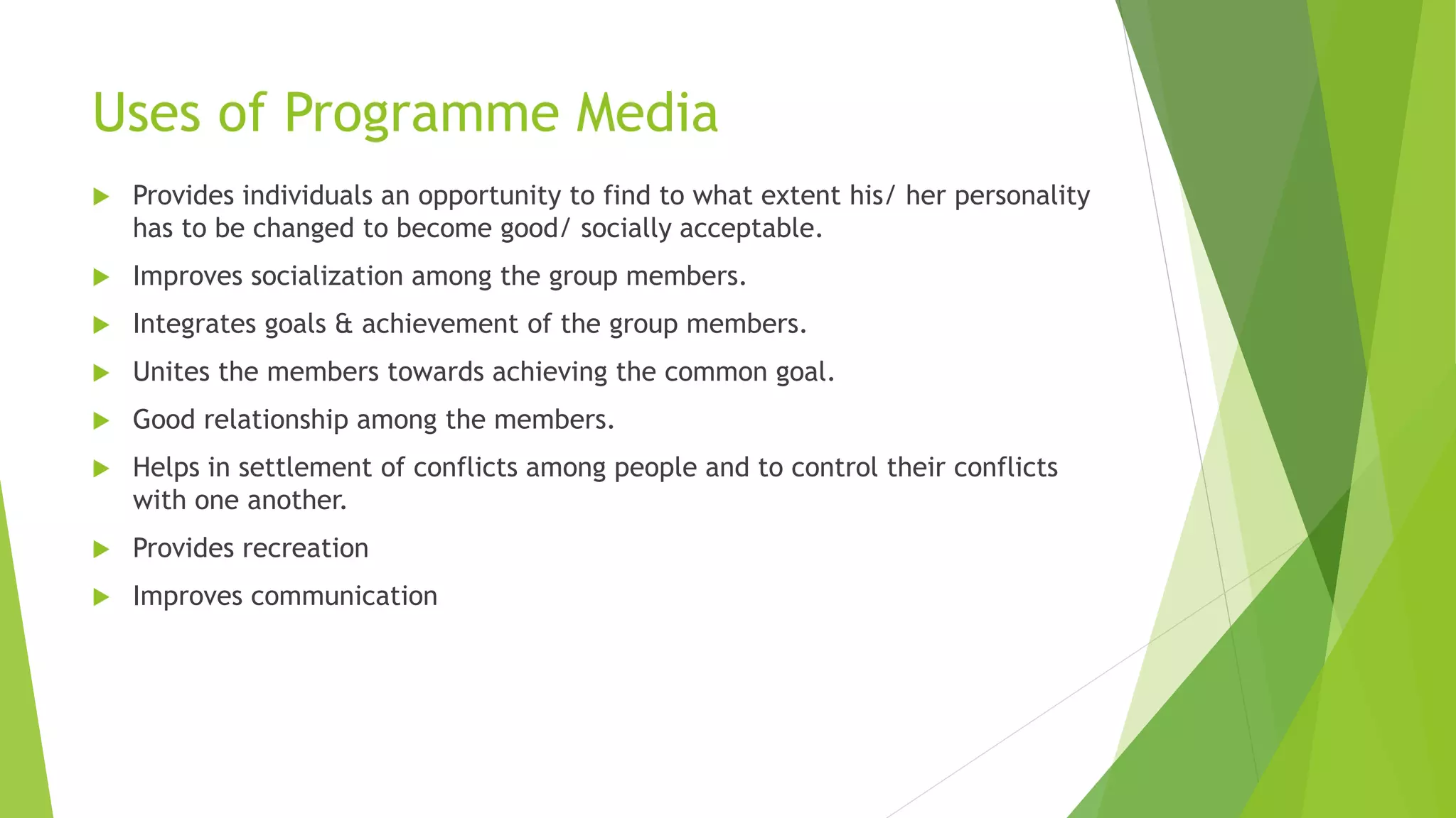 Programme planning in social group work | PPTX