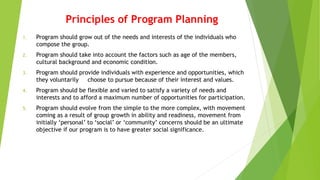 Programme planning in social group work | PPTX