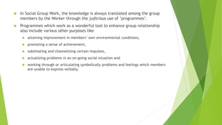 Programme planning in social group work | PPTX