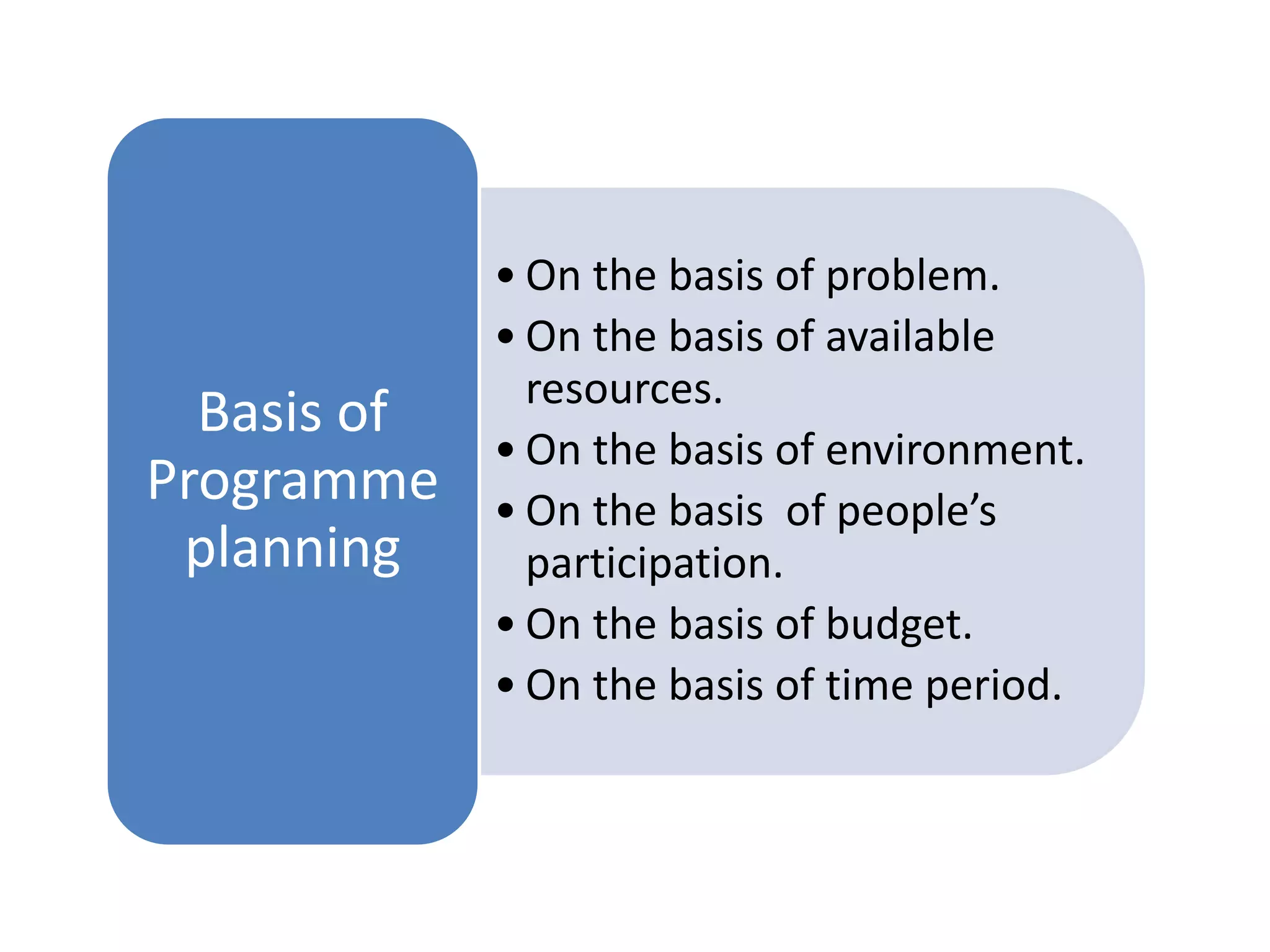 Programme planning skills and basis | PPTX | Business | Business and ...