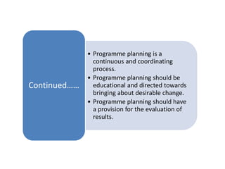 Programme planning skills and basis | PPTX | Business | Business and ...