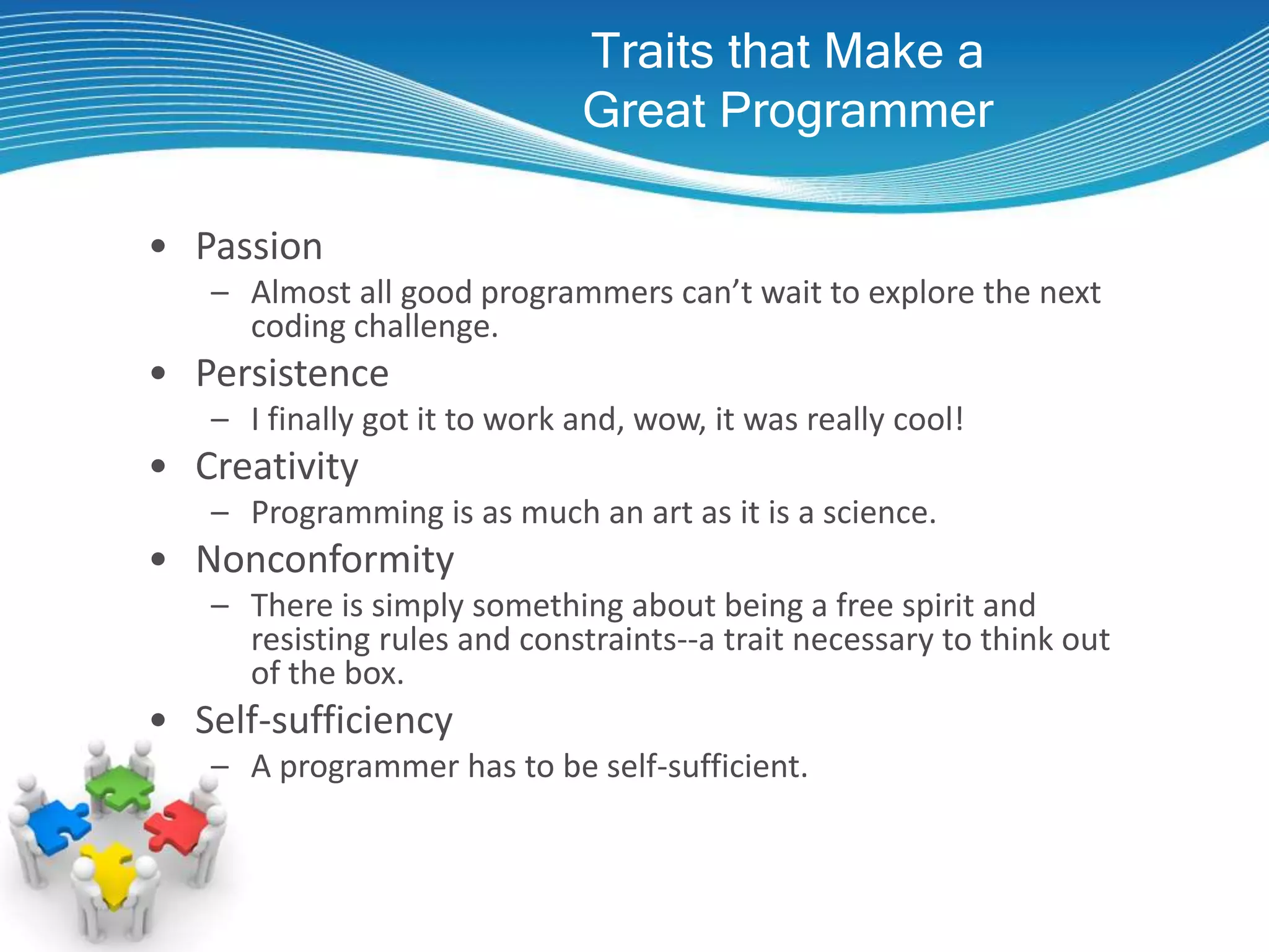 Be a passionate Programmer! | PPT | Free Download