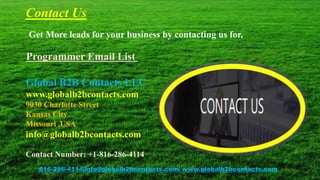 Programmer email list | PPTX