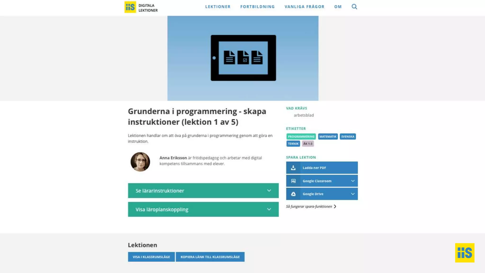 Programmering digitalalektioner.se | Programming Languages | Computing