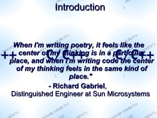 Programmer(Programming) == Poet(Poetry) | PPT