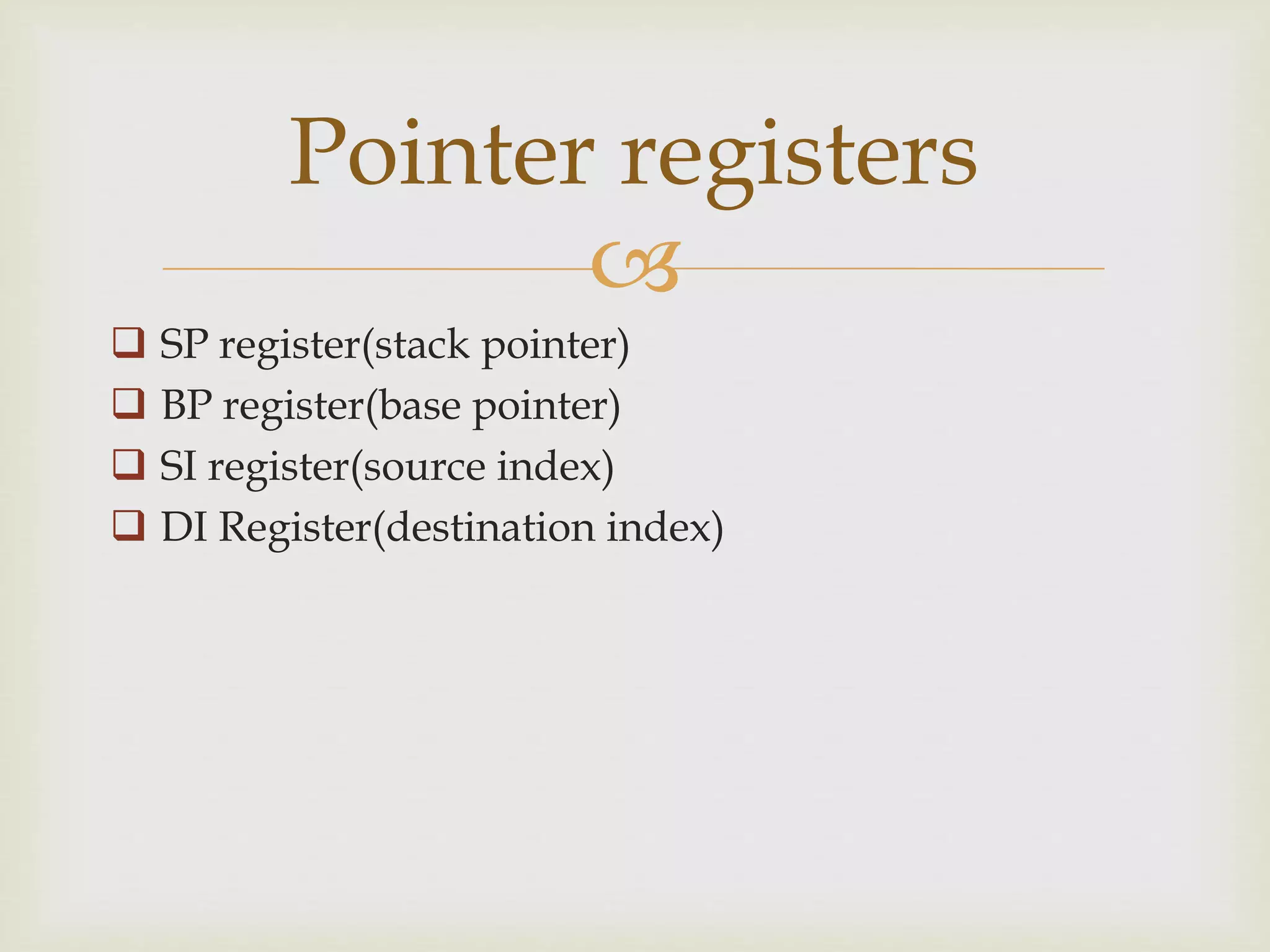 Programmers model of 8086 | PPTX