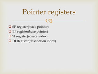 Programmers model of 8086 | PPTX