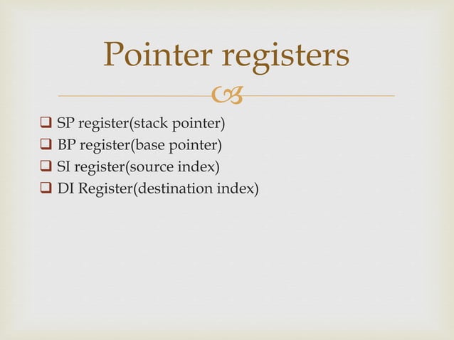 Programmers model of 8086 | PPTX | Operating Systems | Computer ...