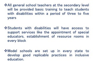 Programme & schemes of education for CWSN | PPTX