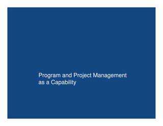 Program Mgmt Overview | PDF | Business | Business and Finance